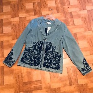 New Identity Jackets & Coats | Embroidered Denim Jacket | Poshmark